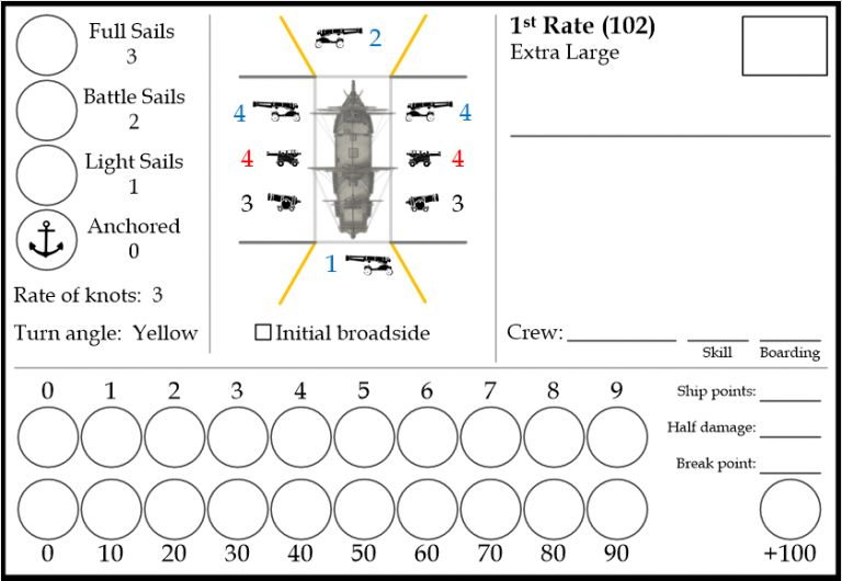 Black Seas ship cards – Paul Kingtiger